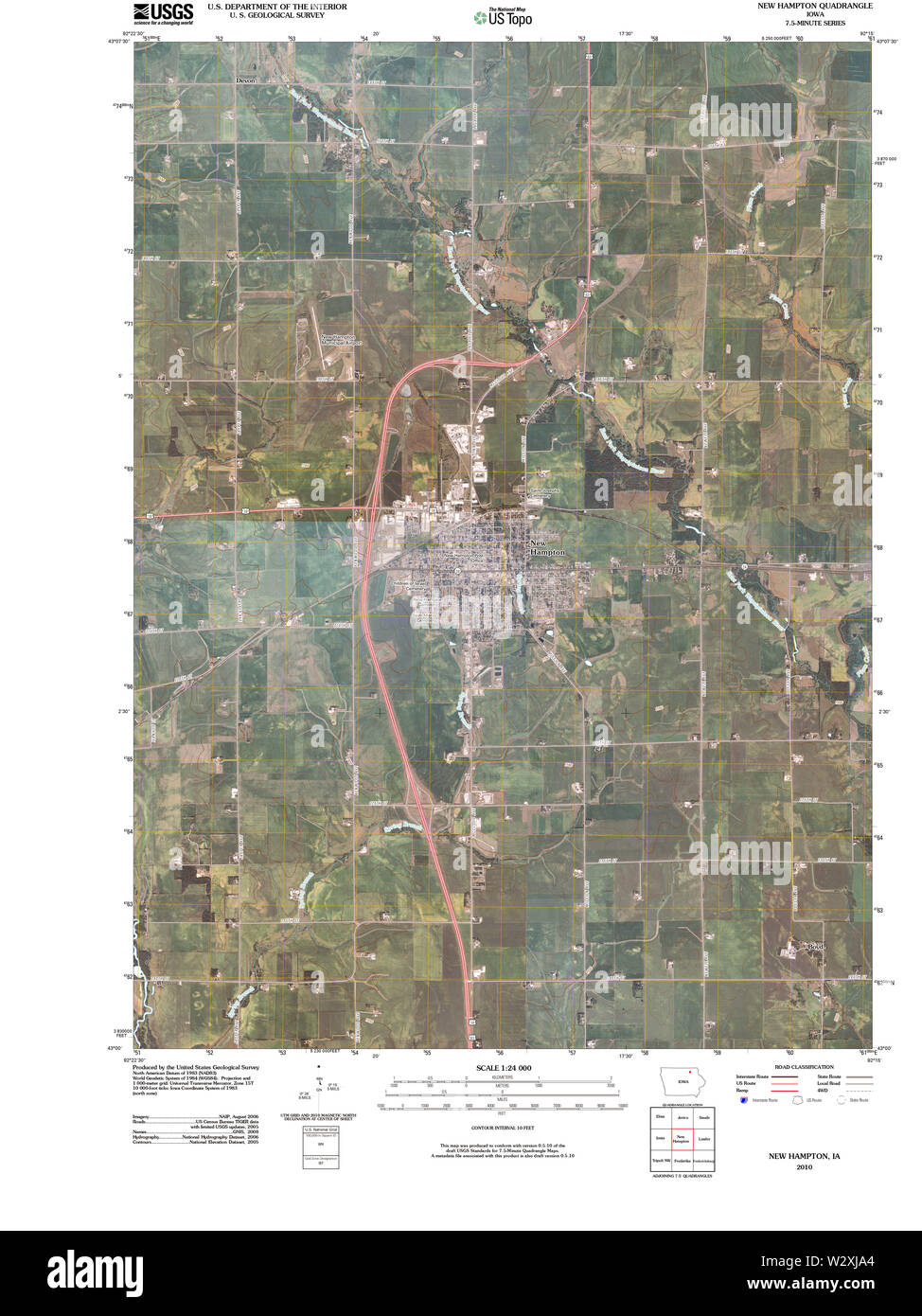 New hampton iowa map hi-res stock photography and images - Alamy