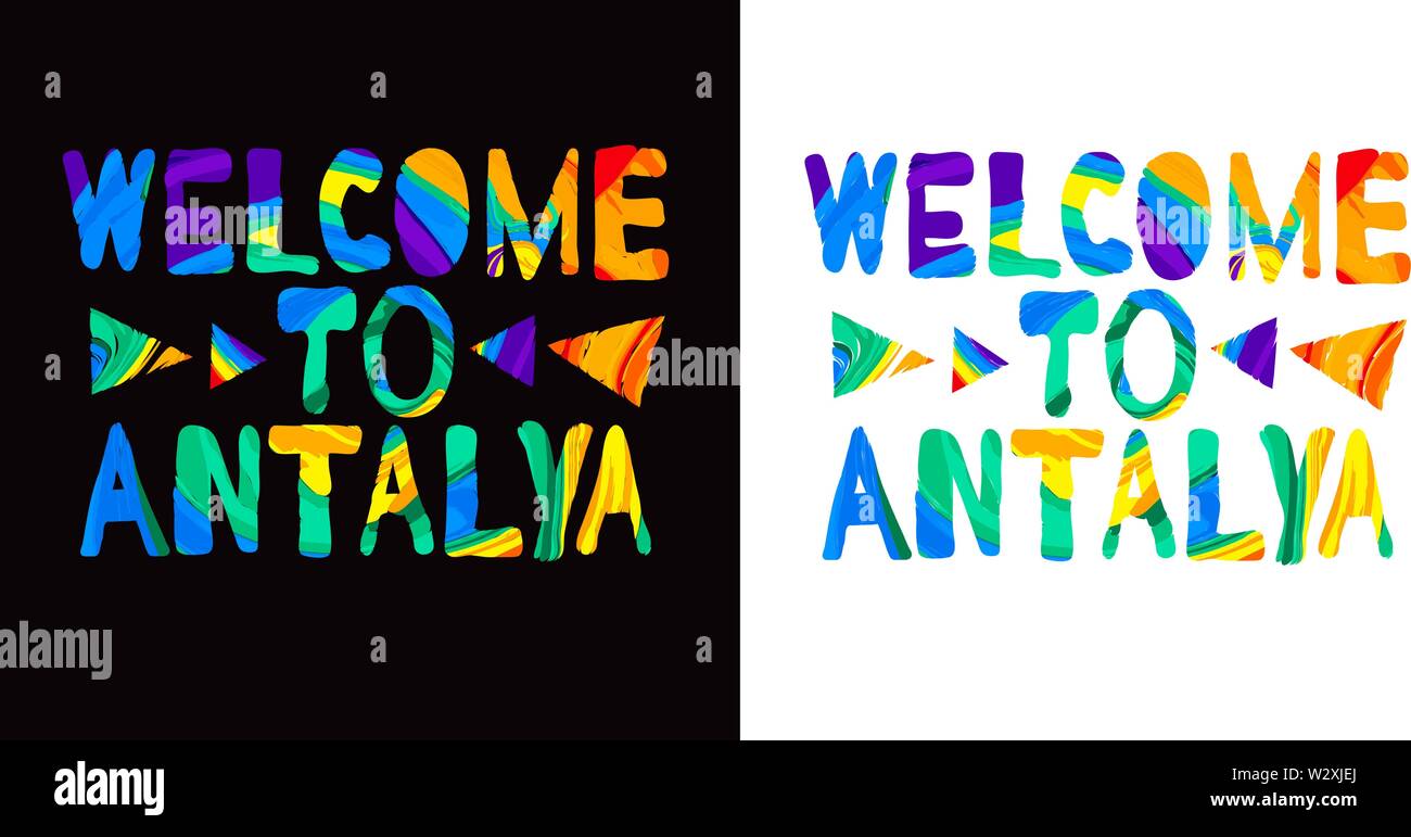 Welcome to antalya Stock Vector Images - Alamy