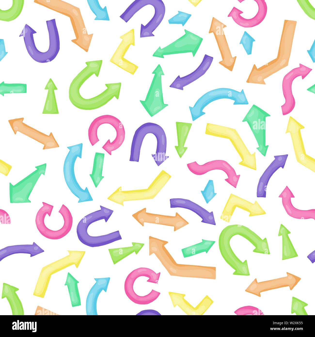 Hand drawn arrows. Seamless pattern background. Vector illustration ...