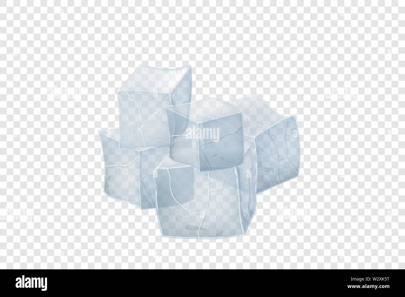 Square ice cubes. Cube translucent blocks. Vector illustration Stock Vector Image & Art - Alamy