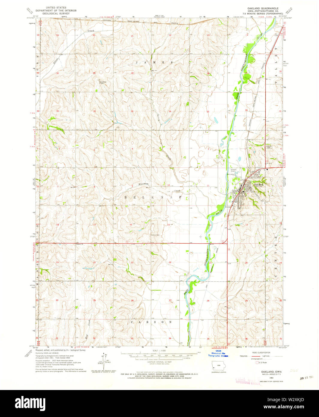 Map of oakland iowa hi-res stock photography and images - Alamy