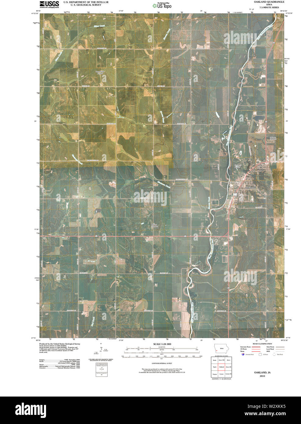 Map of oakland iowa hi-res stock photography and images - Alamy