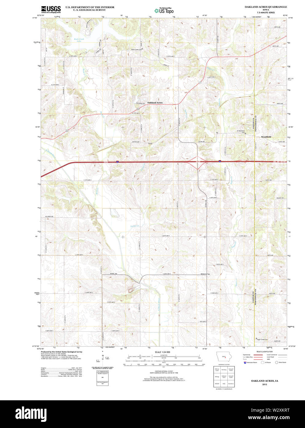 Map of oakland iowa hi-res stock photography and images - Alamy