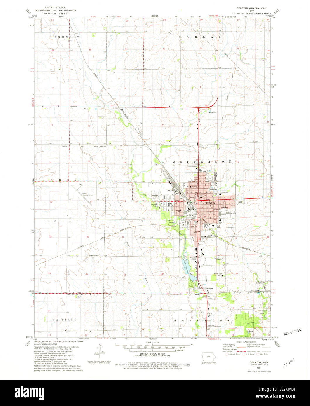 Map of oelwein hi-res stock photography and images - Alamy
