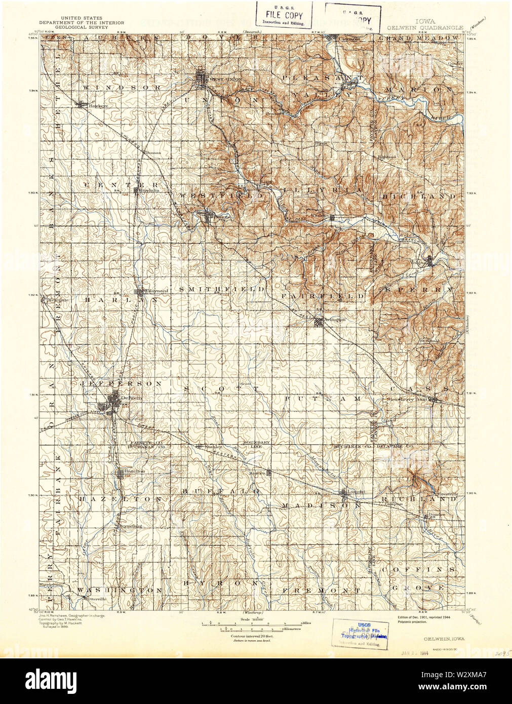 Map of oelwein hi-res stock photography and images - Alamy