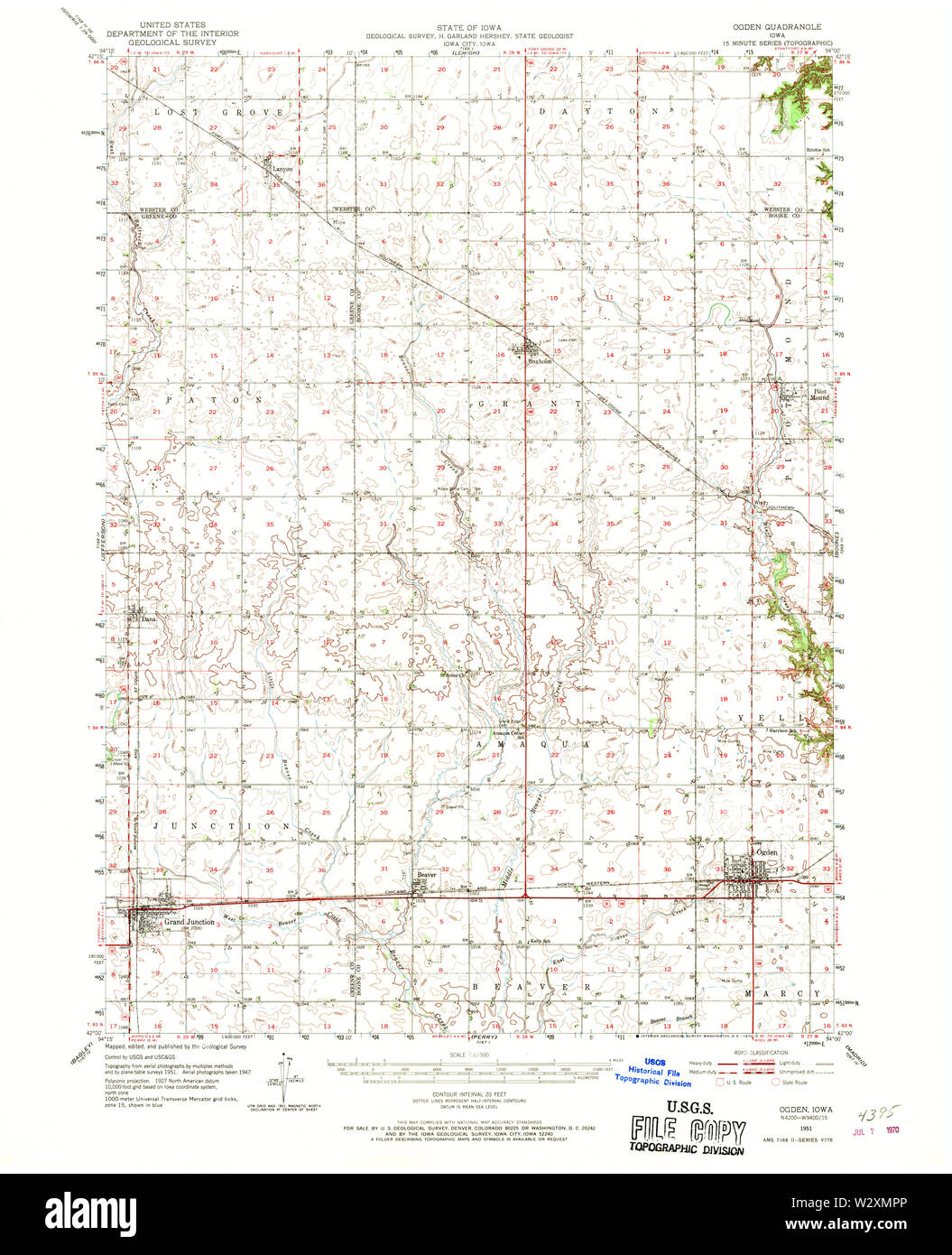 Ogden iowa map hi-res stock photography and images - Alamy