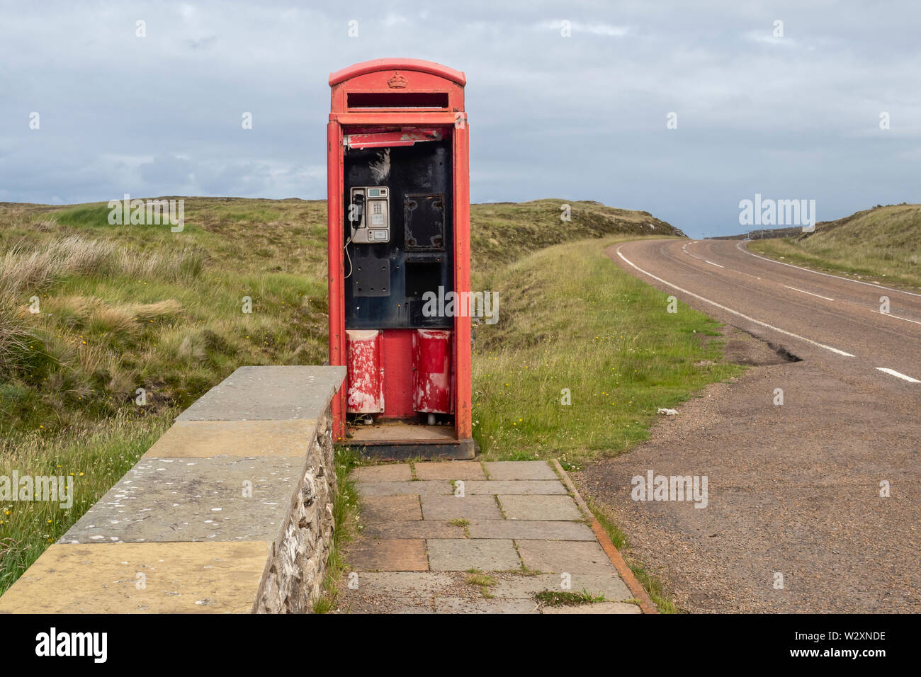 The red telephone box, a telephone kiosk for a public telephone ...
