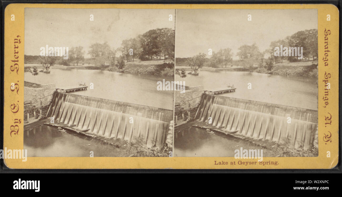 Lake at Geyser Spring, by McDonnald & Sterry Stock Photo - Alamy