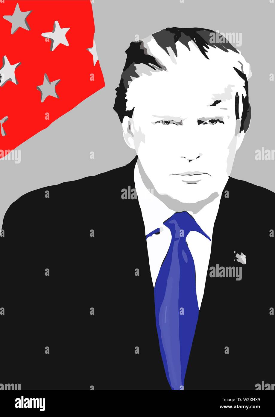 Donald trump comic Stock Vector Images - Alamy