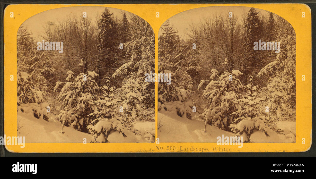 Landscape, Winter, from Robert N Dennis collection of stereoscopic ...