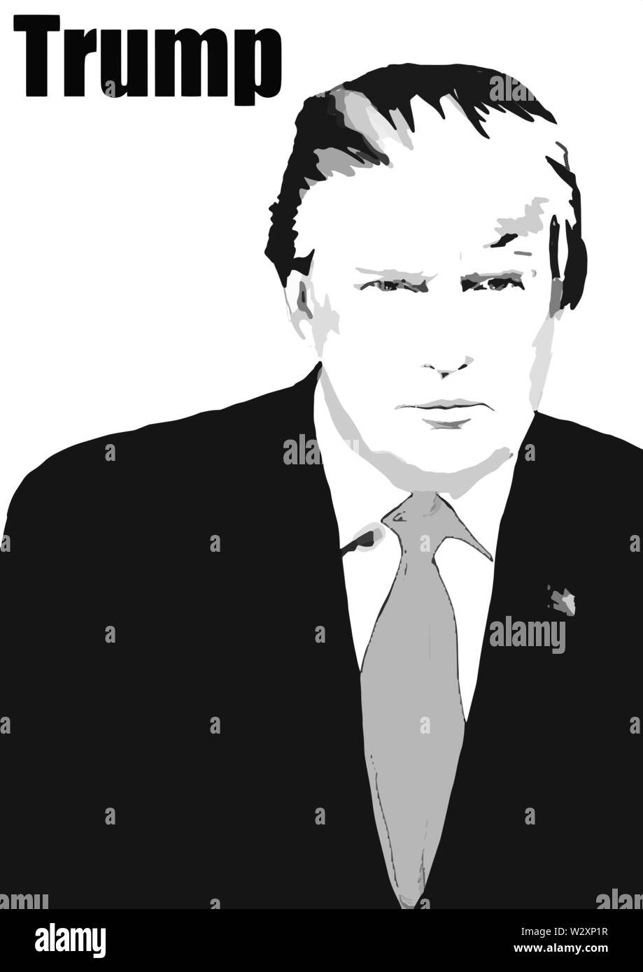 Donald trump illustration Stock Vector Image & Art - Alamy