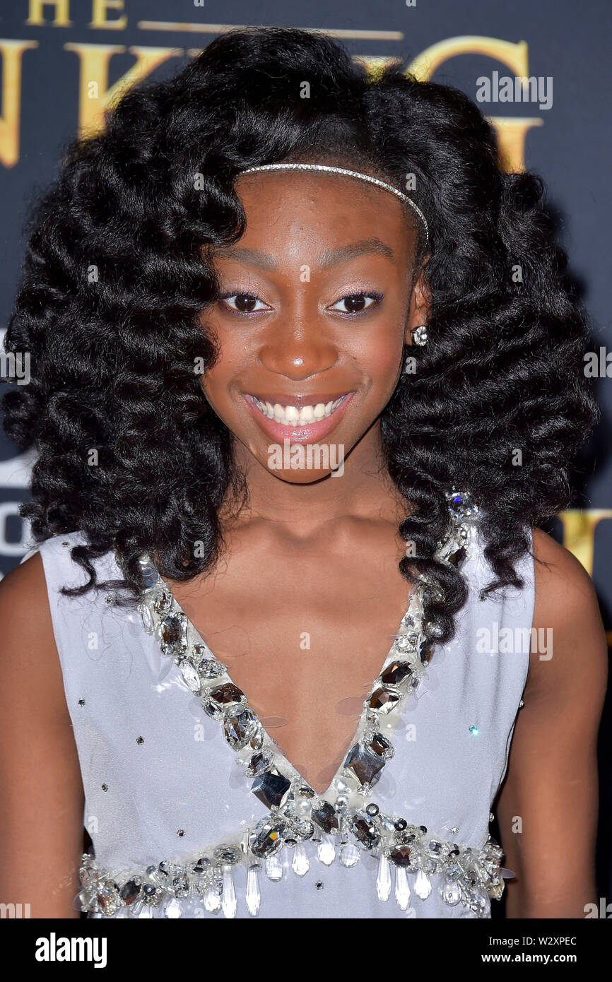 Shahadi Wright Joseph at the world premiere of the movie 'The Lion King ...
