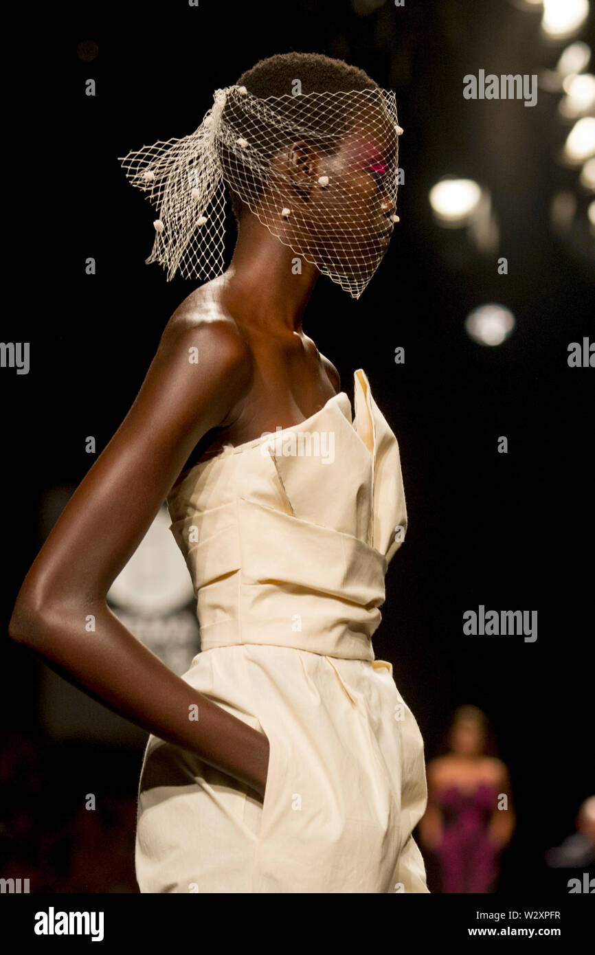 Model at the 2nd Skin Fashion Show Co Fashion Show at the Mercedes-Benz ...