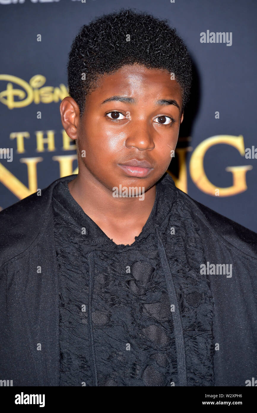 Issac Ryan Brown at the world premiere of the movie 'The Lion King' at ...