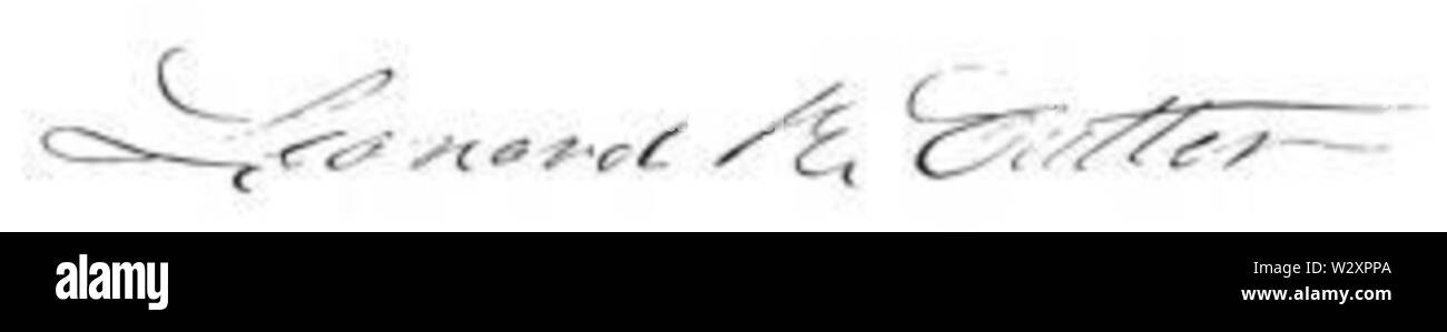 Leonard Richardson Cutter signature Stock Photo - Alamy