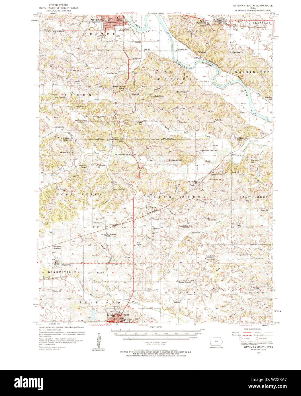 Ottumwa iowa map hi-res stock photography and images - Alamy