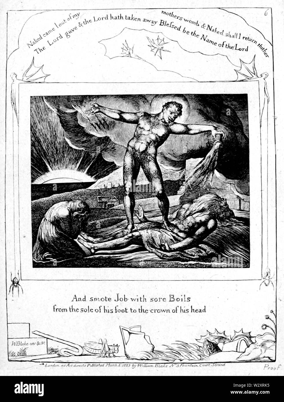 Life of William Blake (1880), Volume 2, Job illustrations plate 6 Stock ...