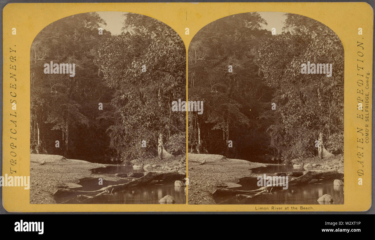 Limon River at the beach, by Moran, John, 1831-1903 Stock Photo - Alamy