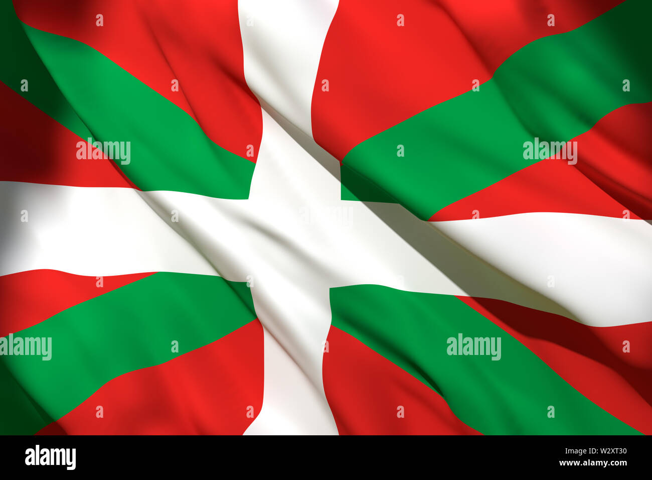 3d rendering of a Basque Country Spanish Community flag Stock Photo - Alamy