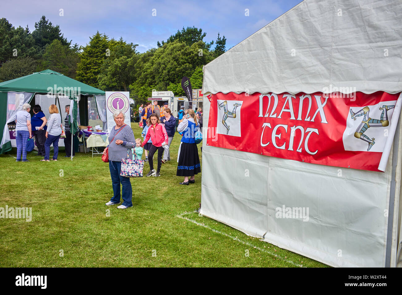 The Manx Tent at the fair at Tynwald Day in St Johns, Isle of Man Stock ...