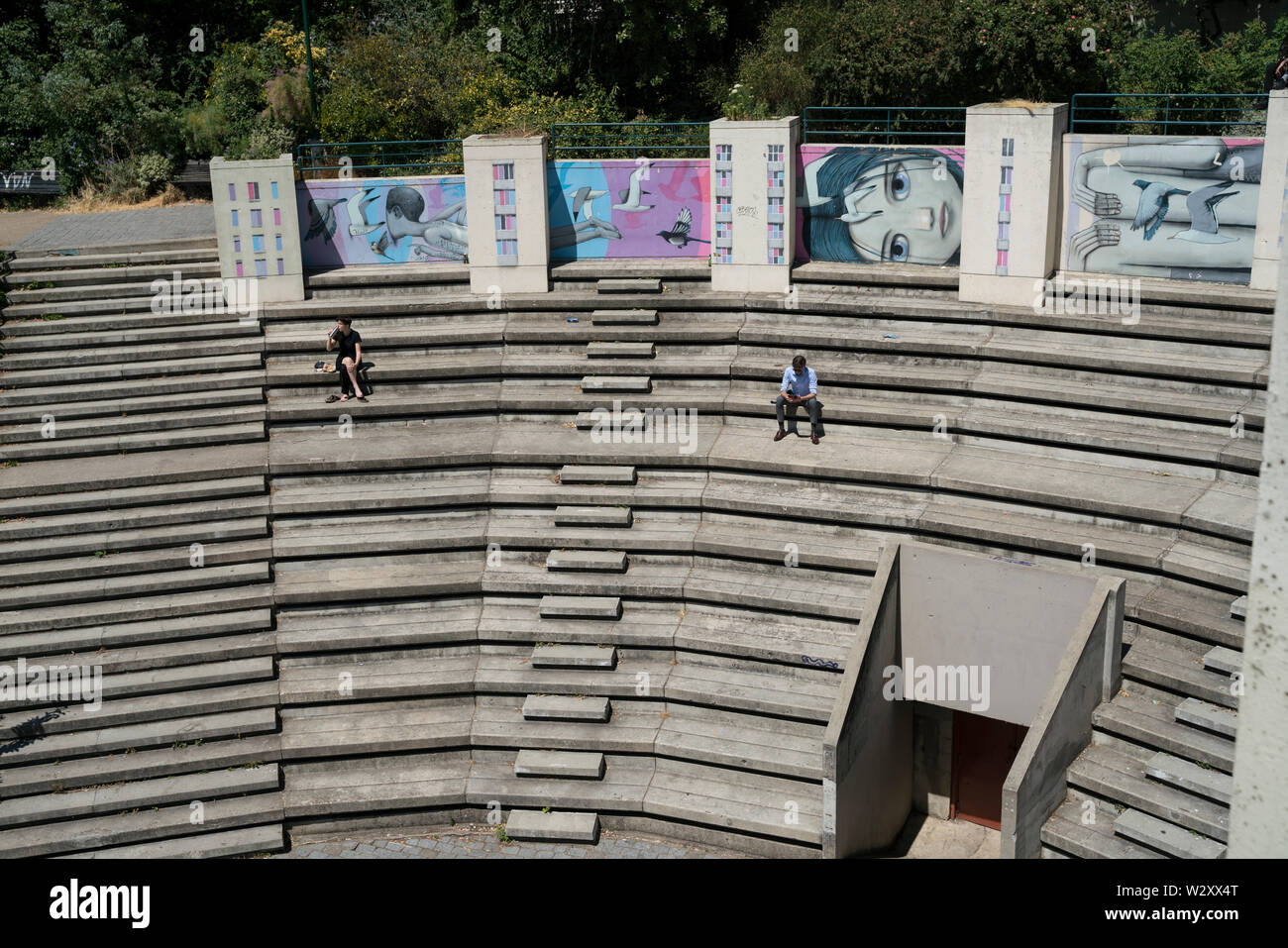 Parc de Belleville, Paris Stock Photo - Alamy