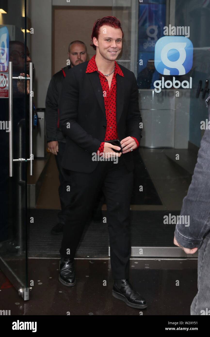 Five Seconds of Summer seen greeting fans as they leave Global studios after doing radio ...