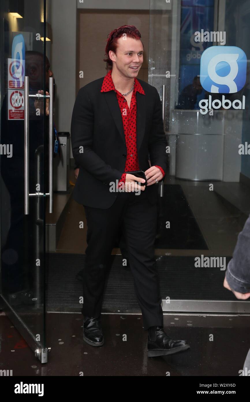 Five Seconds of Summer seen greeting fans as they leave Global studios after doing radio ...