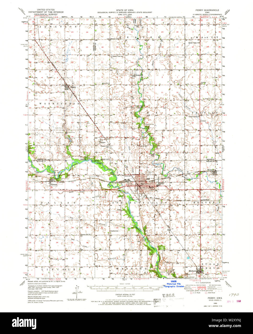 Perry iowa map hi-res stock photography and images - Alamy