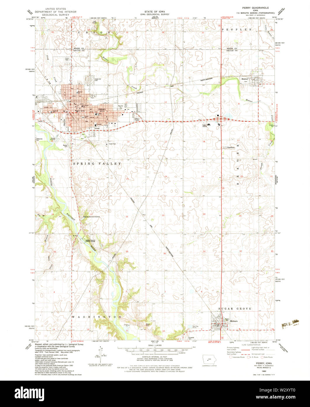 Perry iowa map hi-res stock photography and images - Alamy