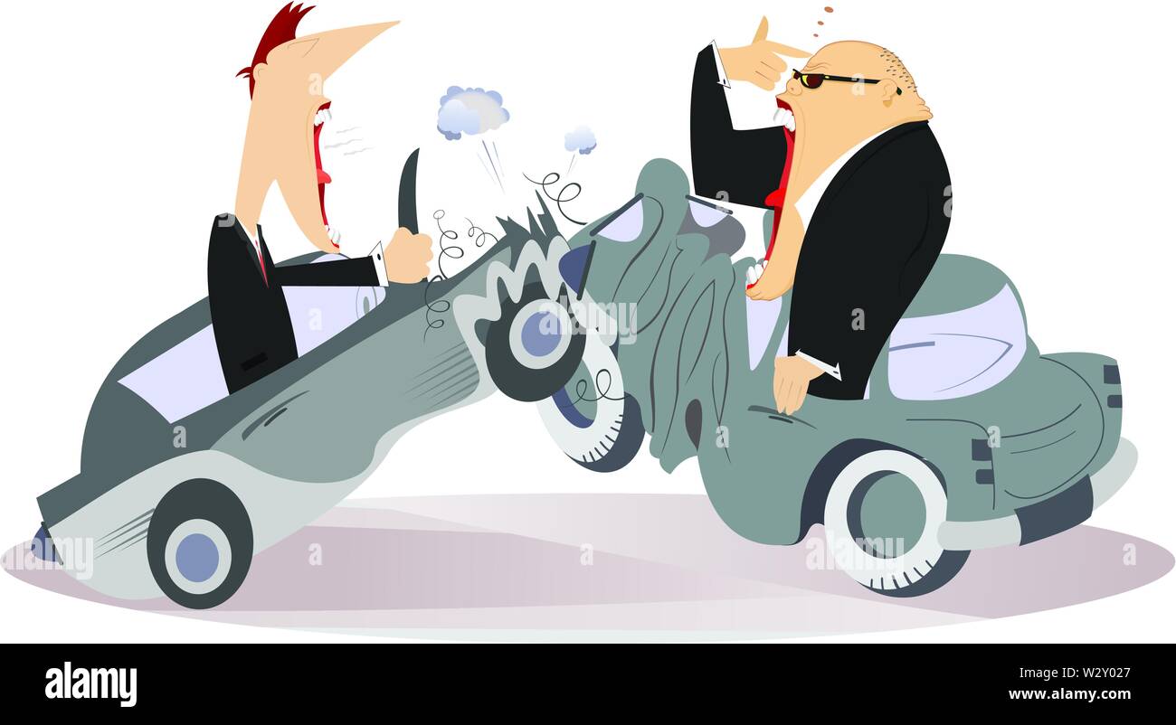 Two car crash cartoon hi-res stock photography and images - Alamy