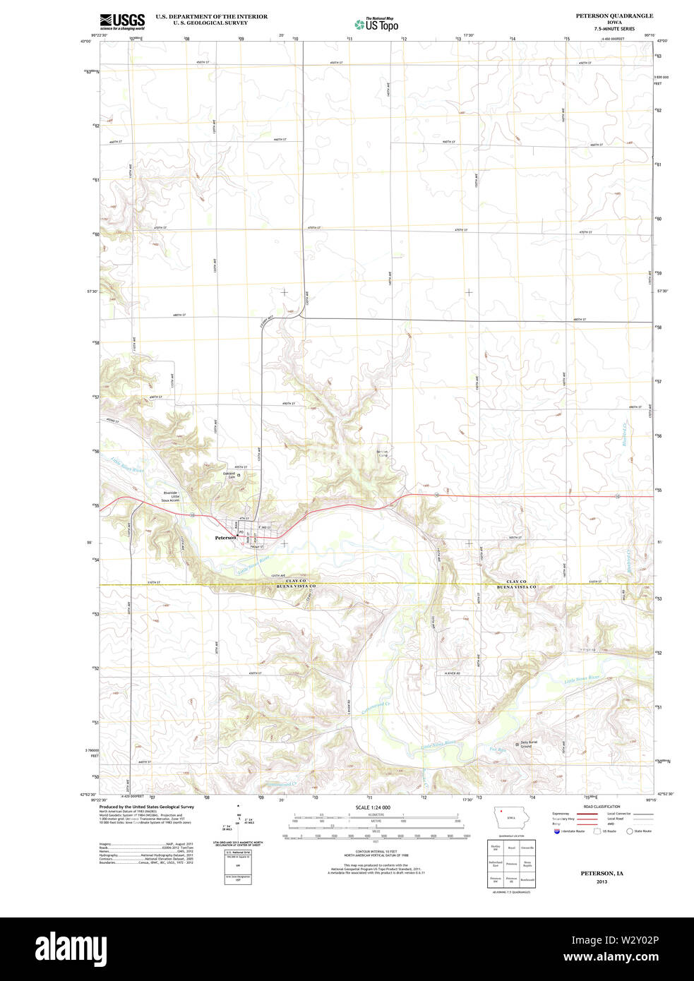 Peterson iowa map Cut Out Stock Images & Pictures - Alamy