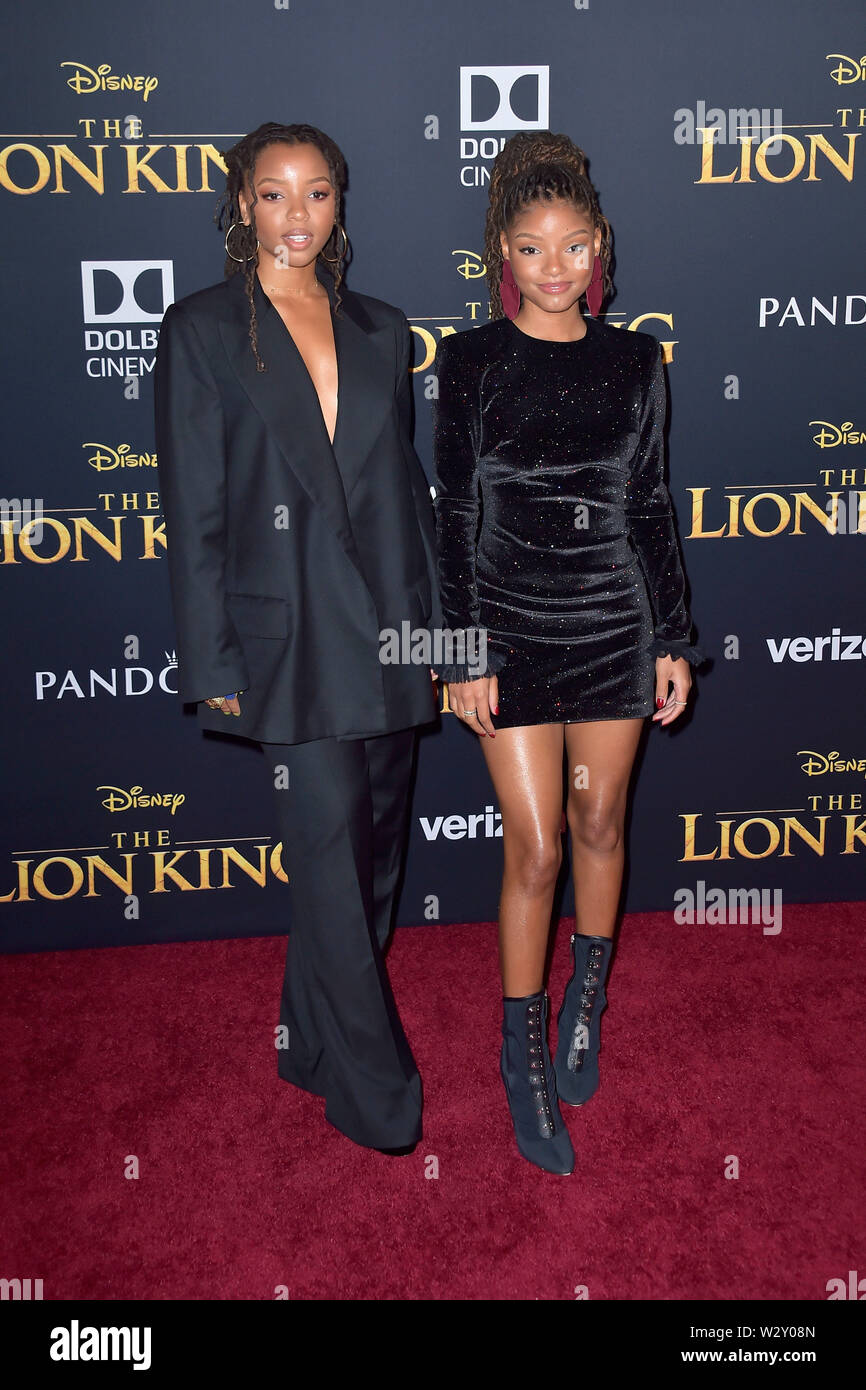 Chloe Bailey and Halle Bailey (Chloe X Hall) at the world premiere of ...