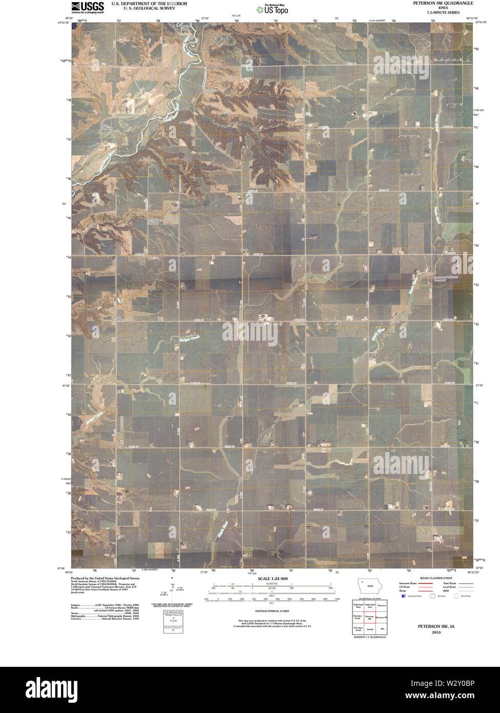 Peterson iowa map hi-res stock photography and images - Alamy
