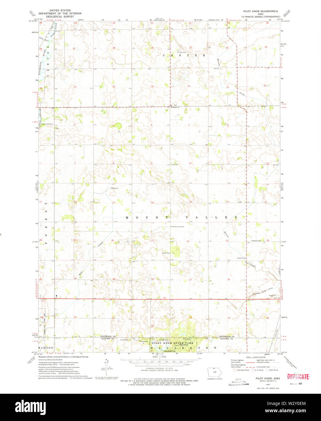 Map of pilot knob Cut Out Stock Images & Pictures - Alamy