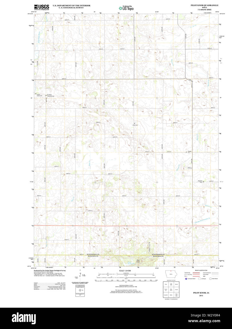 Map of pilot knob Cut Out Stock Images & Pictures - Alamy