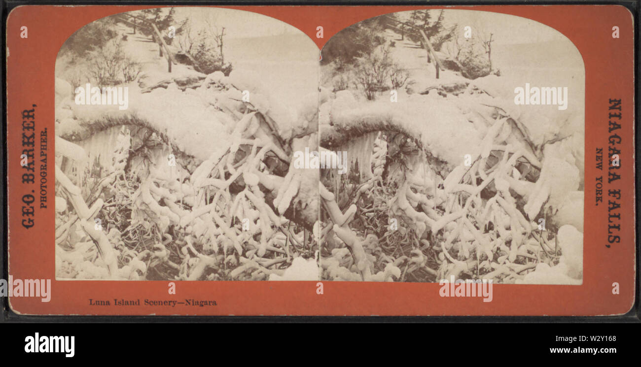 Luna Island scenery, Niagara, by Barker, George, 1844-1894 2 Stock Photo - Alamy