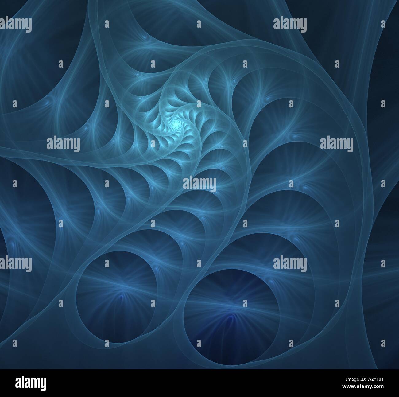 Blue spiral fractal picture Stock Photo - Alamy