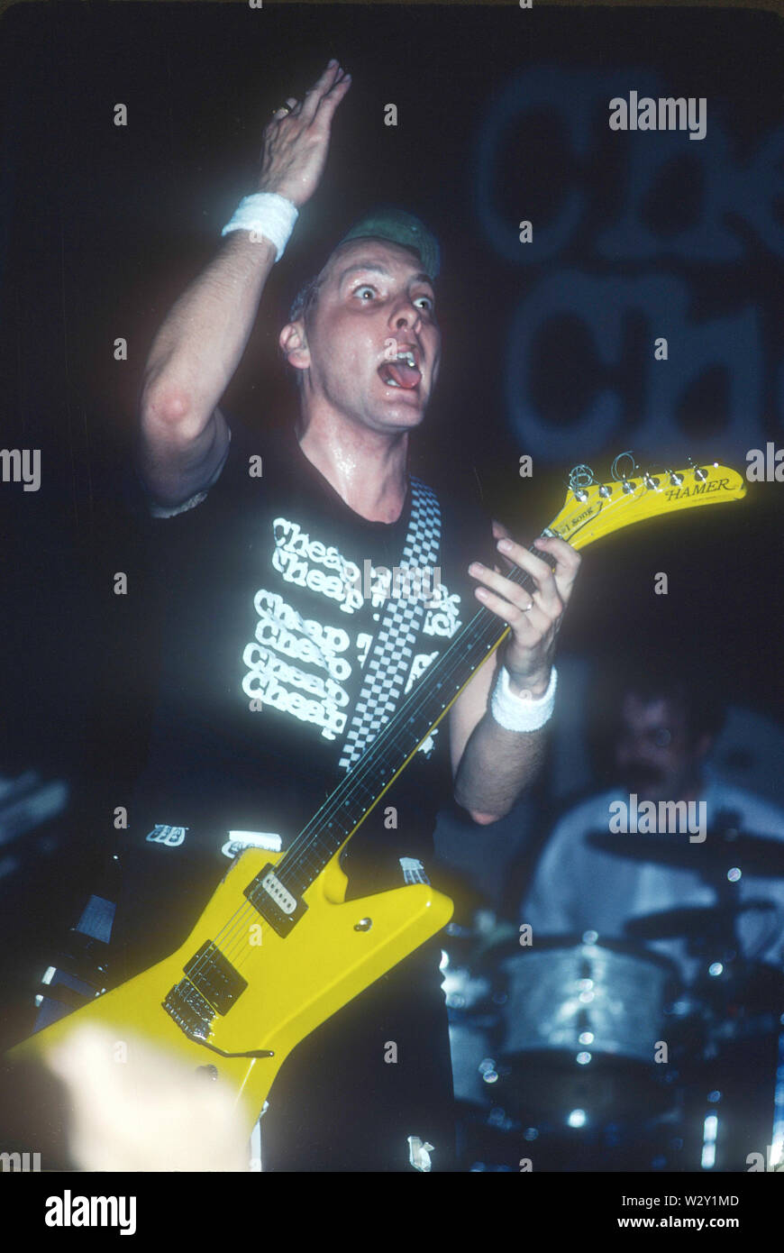CHEAP TRICK US rock group with Rick Nielsen about 1982 at the Hollywood ...