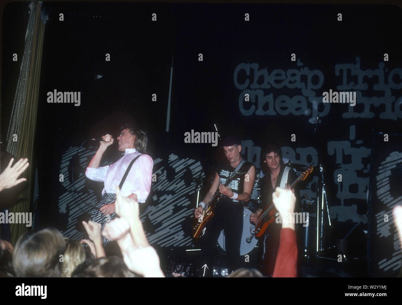 CHEAP TRICK US rock group about 1982 with Robin Zander, Rick Nielsen ...