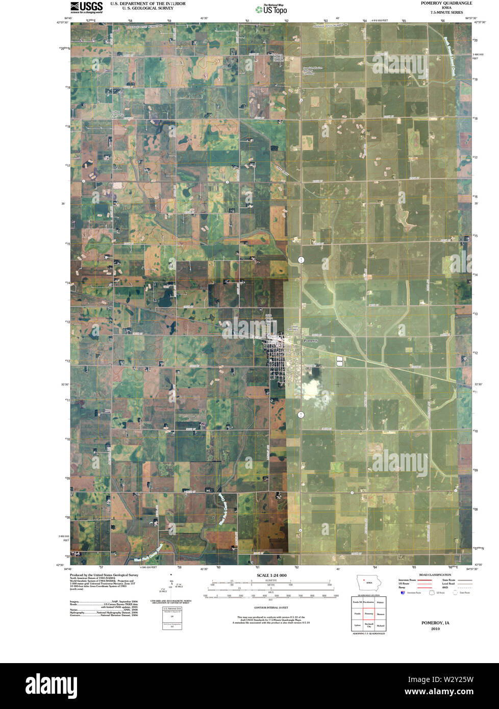 Pomeroy iowa map Cut Out Stock Images & Pictures - Alamy
