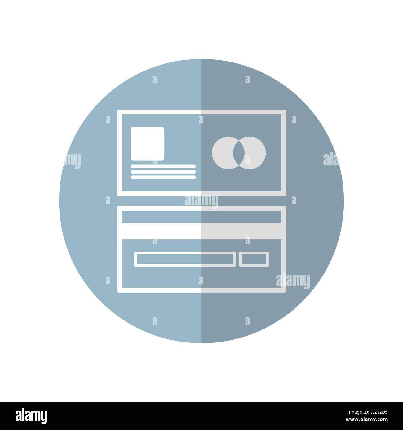Debit card icon design. Vector illustration isolated on white ...