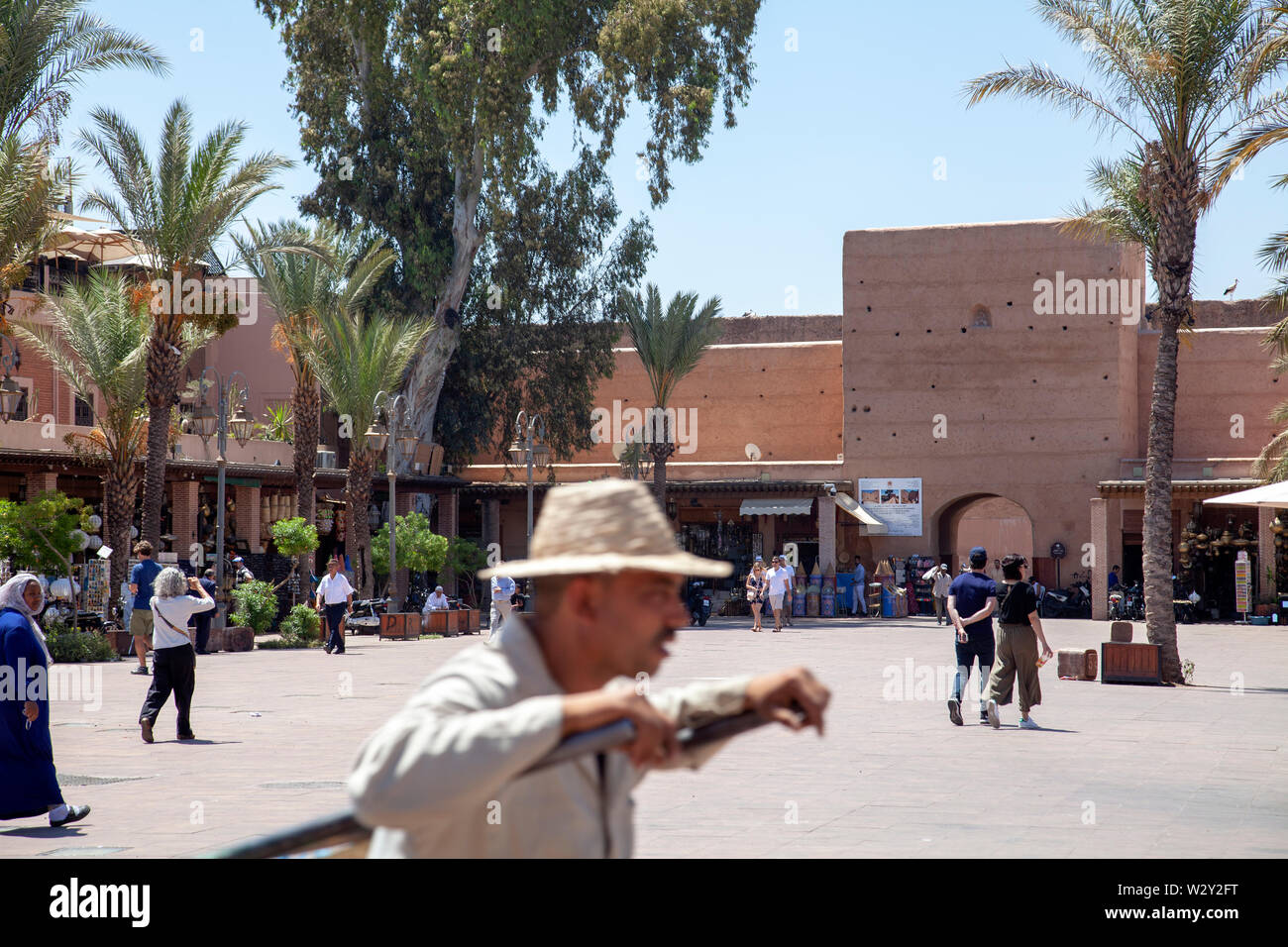 Square in Jewish Quarter of Marrakesh, Morocco Stock Photo - Alamy