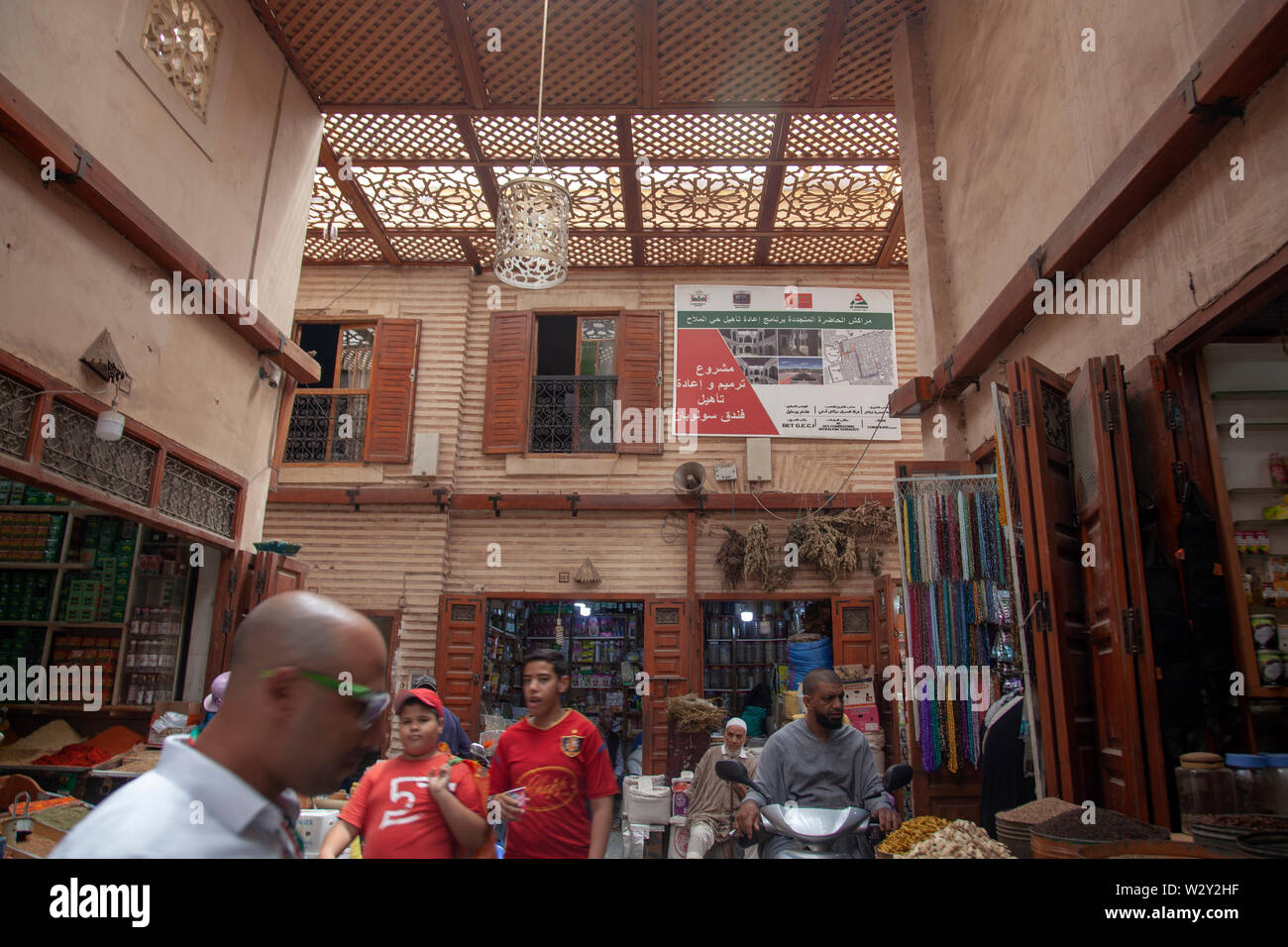 Souk Bazaar in Jewish Quarter of Marrakech, Morocco Stock Photo - Alamy