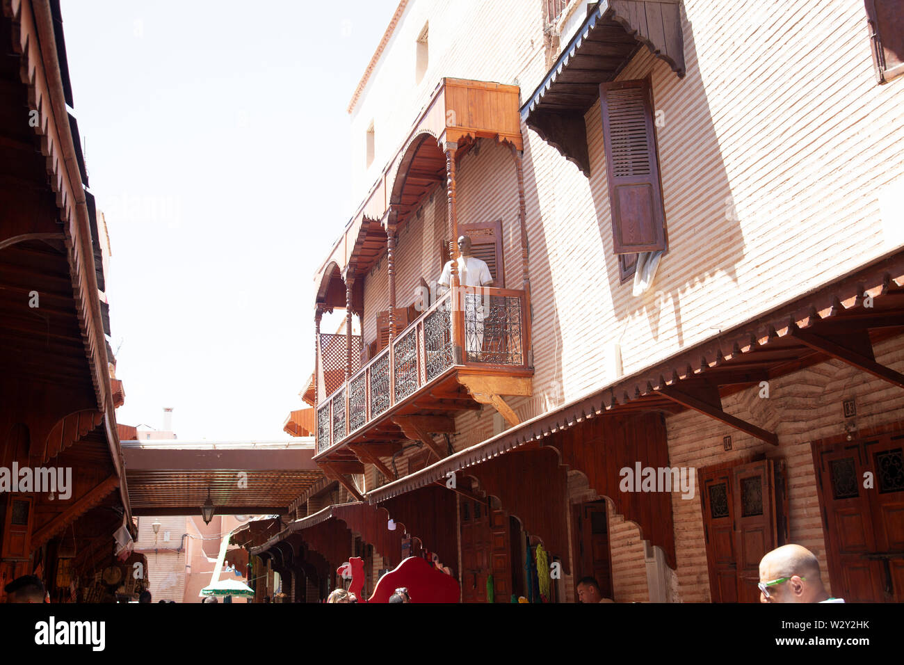 Souk Bazaar Architecture in Jewish Quarter of Marrakech, Morocco Stock ...