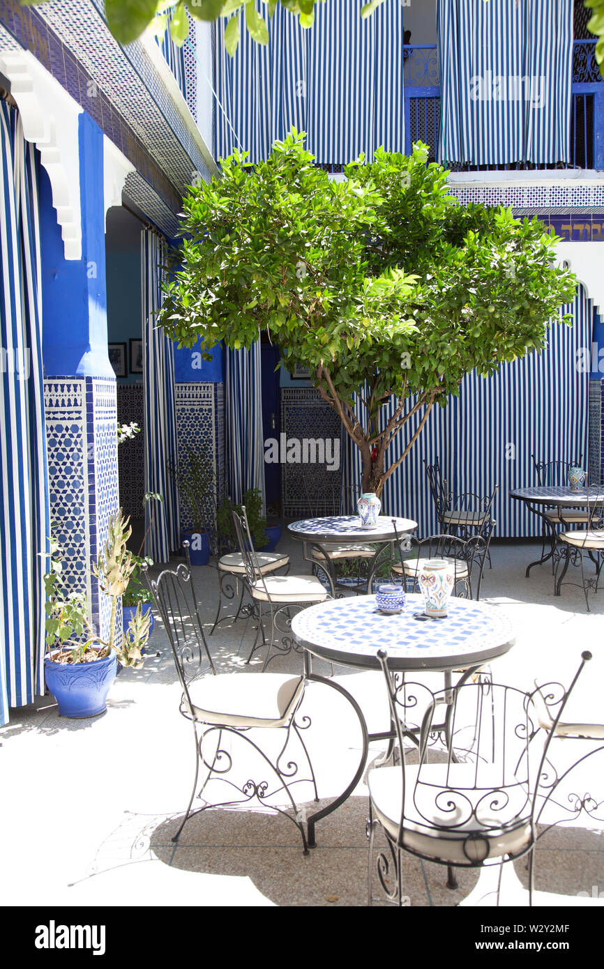 Courtyard at Synagogue in Historic Jewish Quarter of Marrakech, Morocco ...