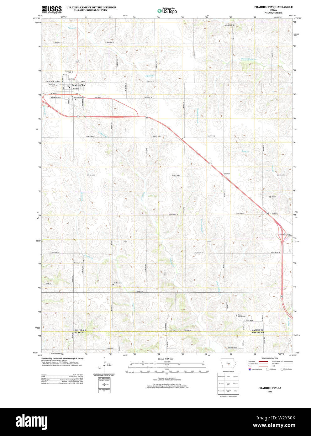 Map of prairie city Cut Out Stock Images & Pictures - Alamy
