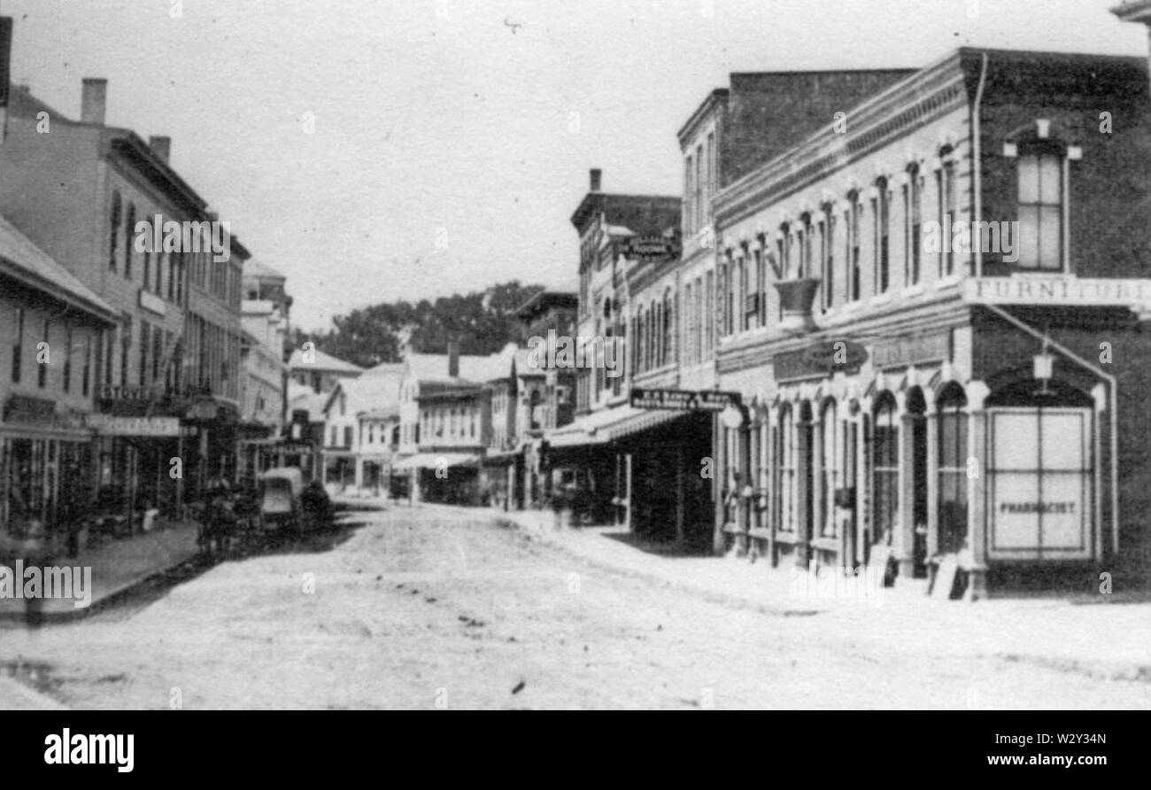 Main Street in Gloucester Massachusetts USA circa 1860s Stock Photo - Alamy