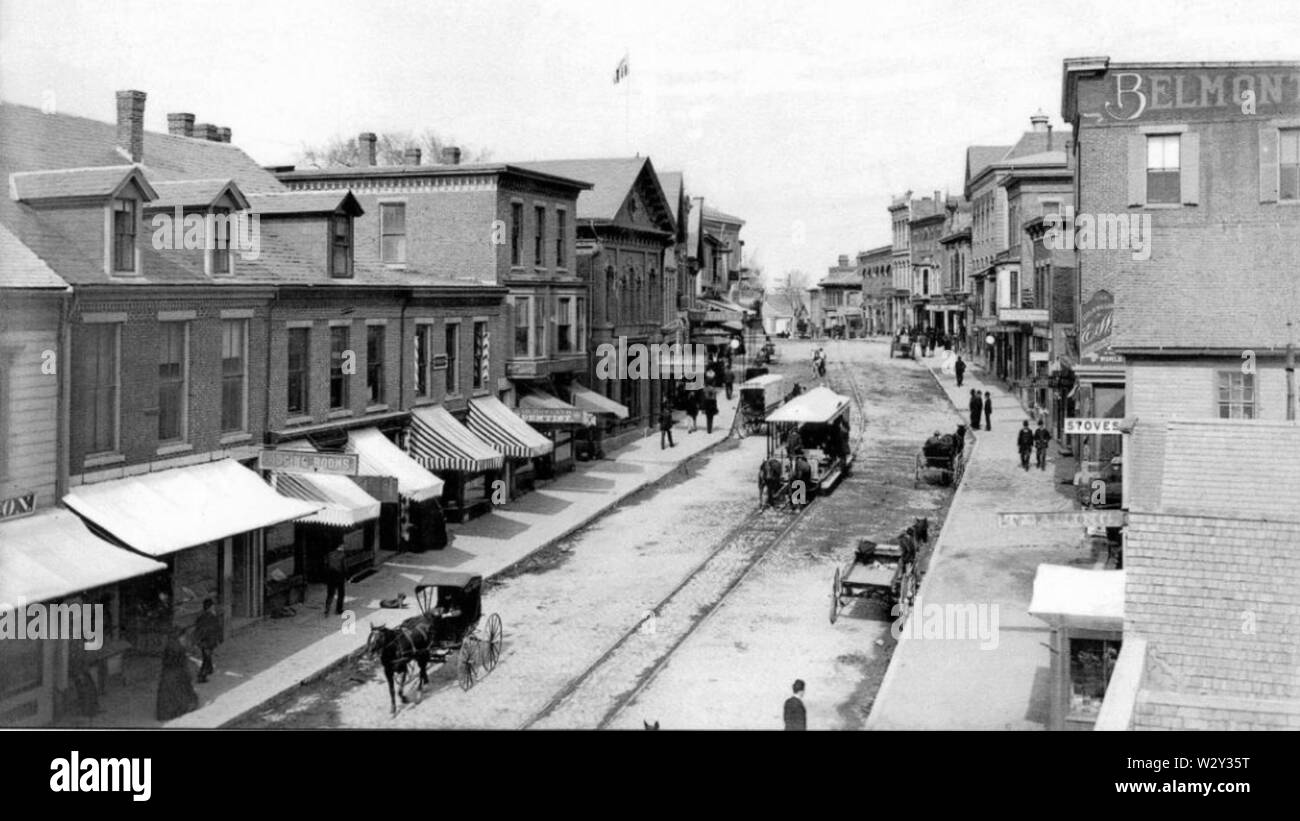 Main Street in Gloucester Massachusetts USA circa 1880s Stock Photo - Alamy
