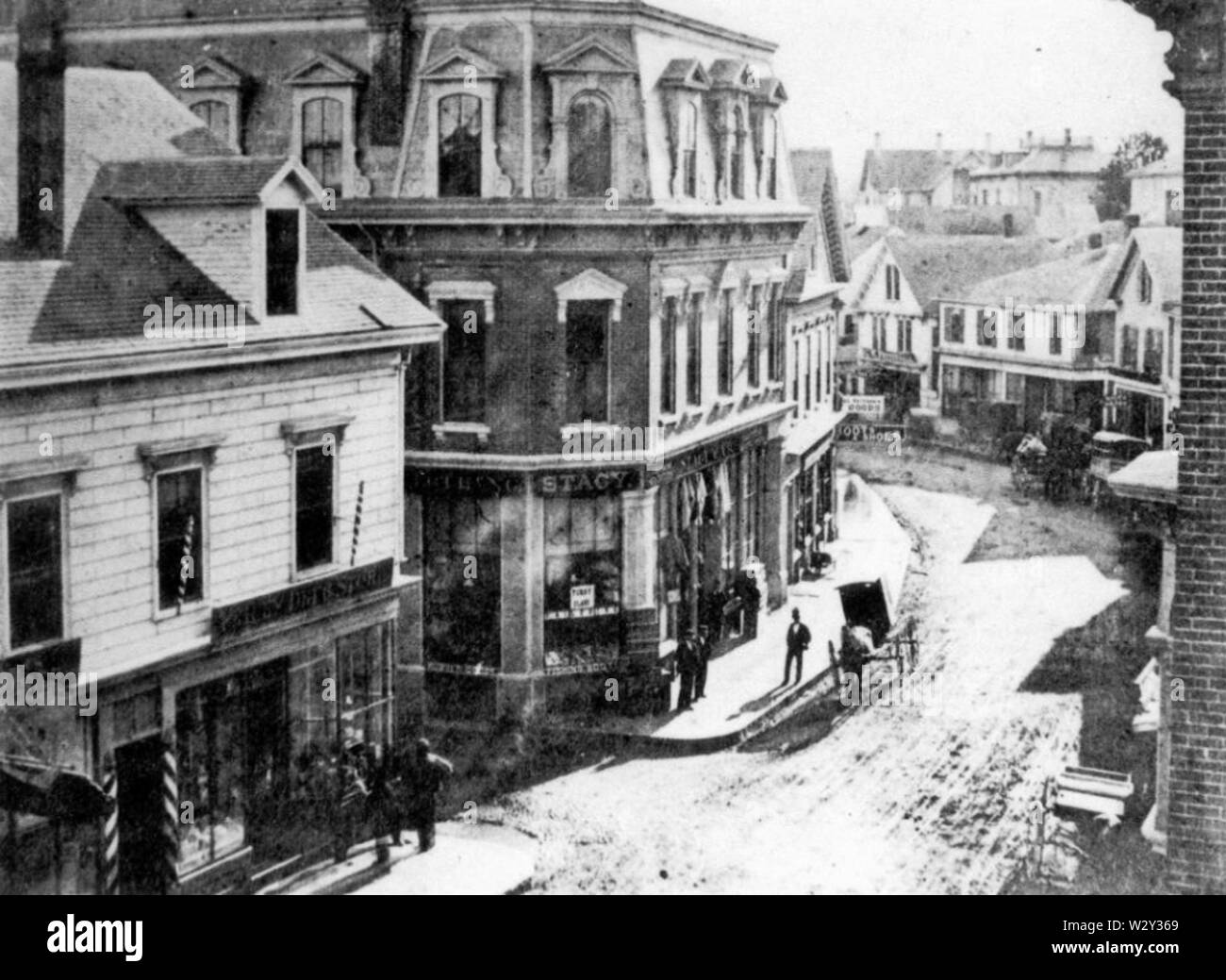 Main Street in Gloucester Massachusetts circa 1860s Stock Photo - Alamy