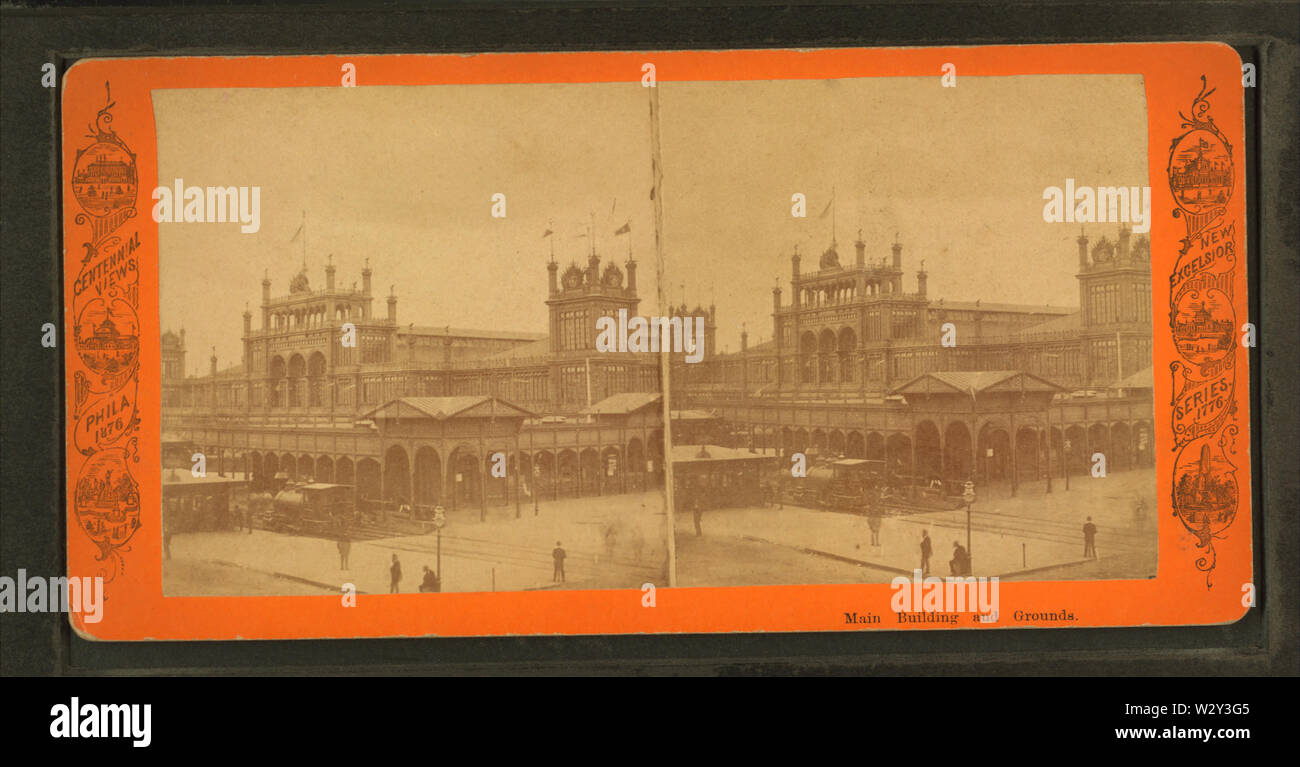 Main building and Grounds, from Robert N Dennis collection of ...